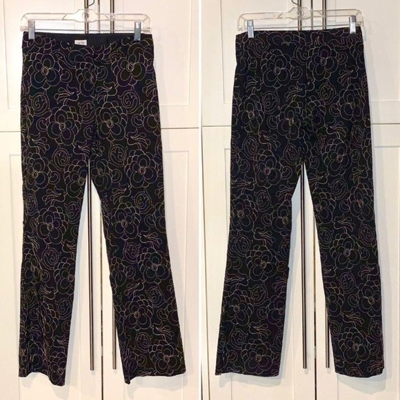 Cache | Pants & Jumpsuits | Cache Floral Embroidered Low Rise Flare ...